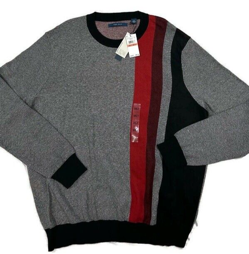 Perry Ellis Mens Striped Crew Neck Sweater Pullover 3XLT | eBay
