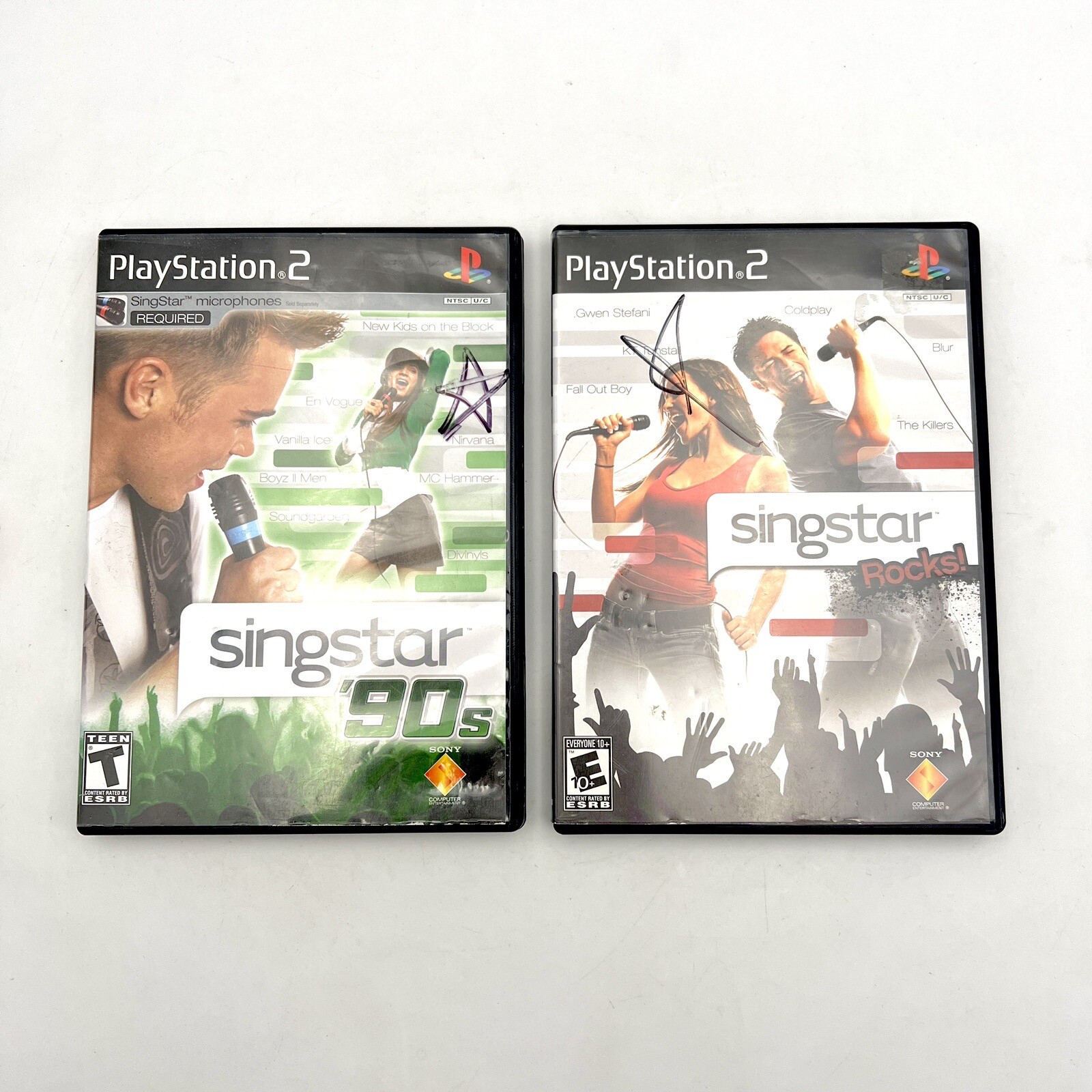 SingStar '90s & SingStar Rocks! PS2 PlayStation 2 - Complete CIB ...