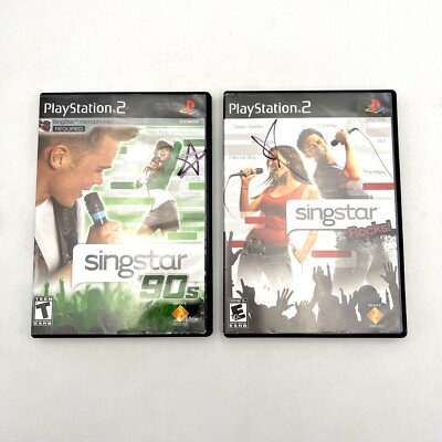 SingStar '90s & SingStar Rocks! PS2 PlayStation 2 - Complete CIB ...