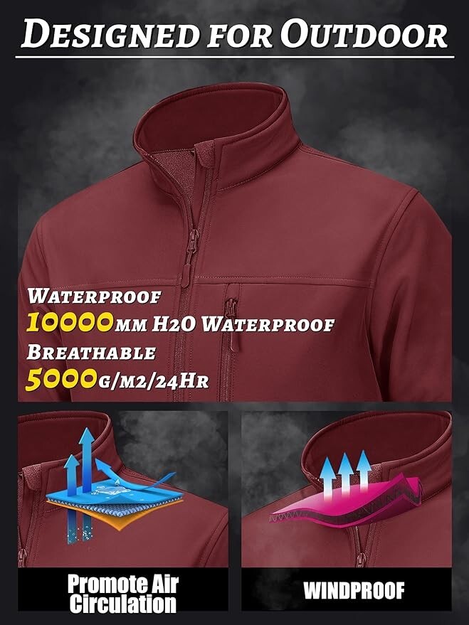 Renegade Sportswear Men’s Soft Shell Full Zip Jacket Without Hood | eBay