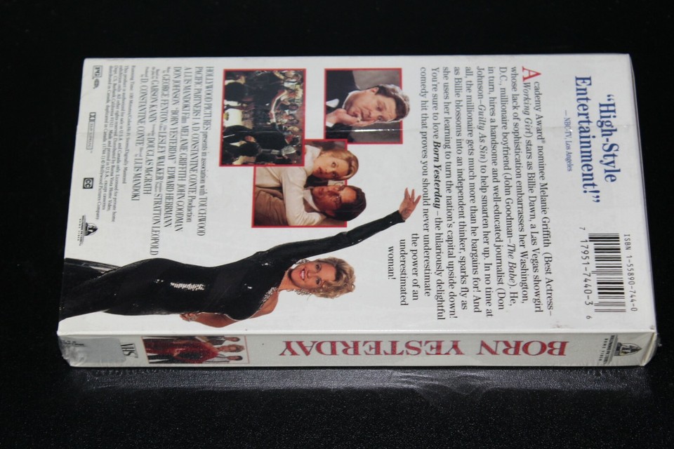 Born Yesterday VHS Tape Cassette Tape Brand New Factory Sealed ...