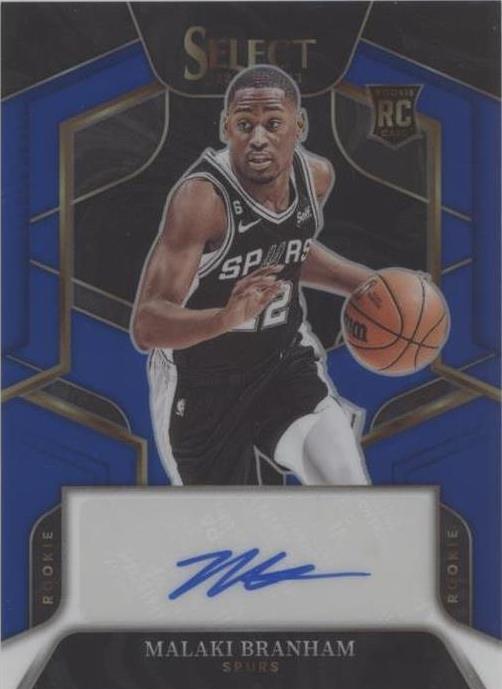 2022-23 Panini Select - Rookie Signatures Malaki Branham #RS-MBH Blue ...