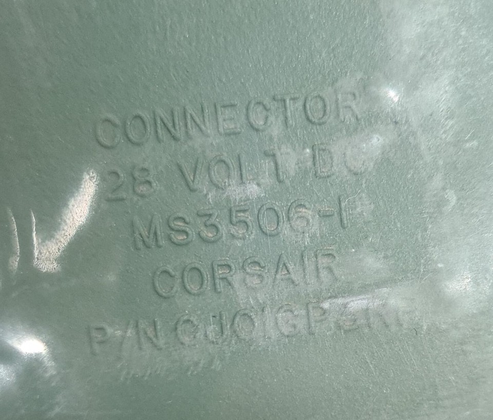 NEW - CORSAIR MS3506-1 CONNECTOR 28V Aircraft Receptacle External Power ...