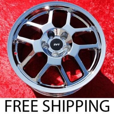 SET OF 4 CHROME 18" FORD MUSTANG SHELBY GT500 OEM FACTORY WHEELS RIMS ...
