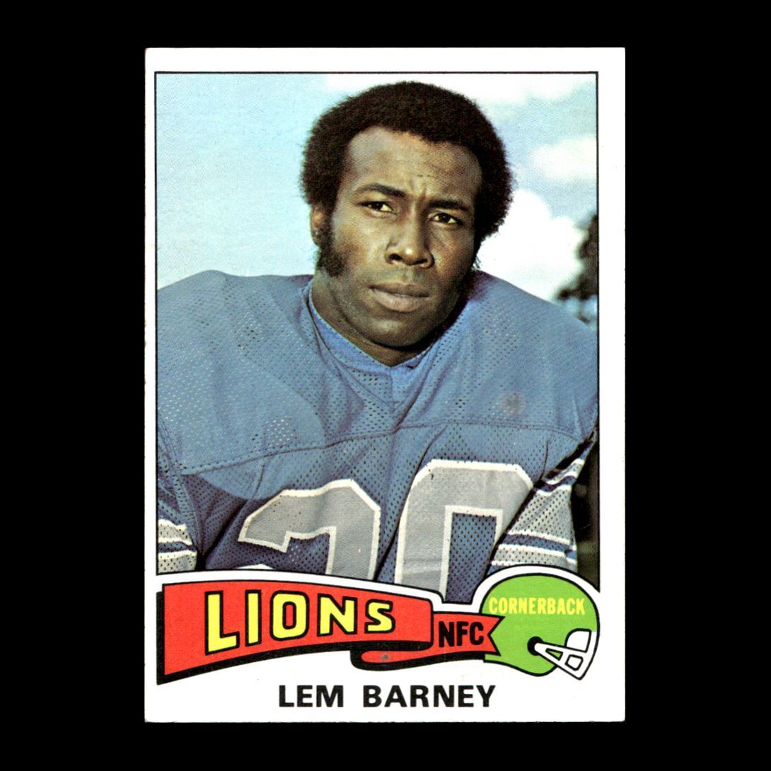 Lem Barney 1975 Topps Detroit Lions #365 R311G | eBay
