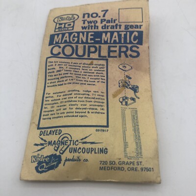 Kadee # 7 HO Magne-Matic Metal Couplers with Draft Gear Boxes 2-Pair HO ...