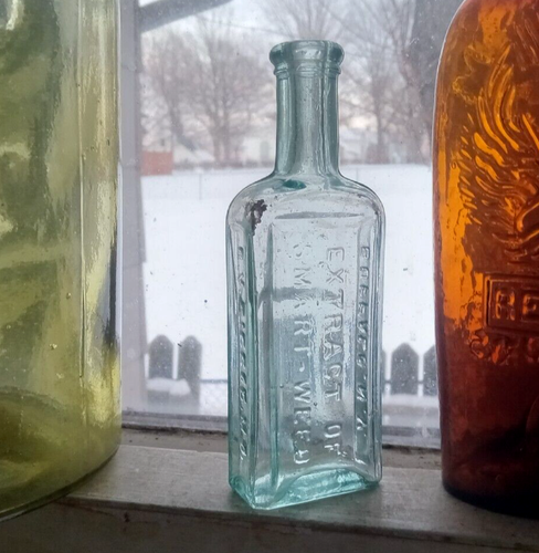 DOCTOR PIERCE EXTRACT OF SMART WEED BUFFALO 1890s HAND BLOWN MEDICINE ...