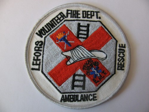 TEXAS TX - Lefors Vol EMS Fire Rescue Dept Patch Iron On 4" Rare Vtg | eBay