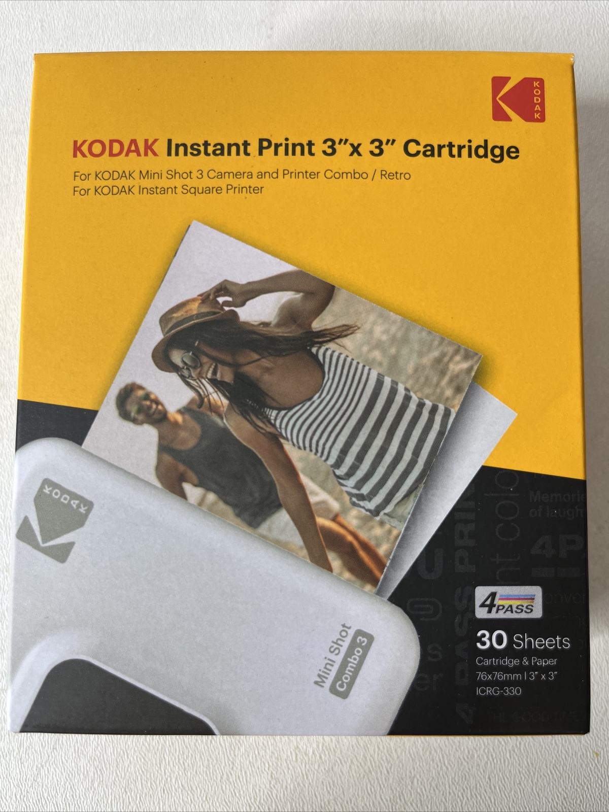 KODAK Instant Print 3" x 3" Cartridge 20 Prints For Mini Shot 3 Camera ...