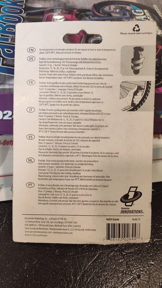 PROFLATE COMFORT GRIP CO2 INFLATOR WITH 2ND CO2 CARTRIDGE | eBay