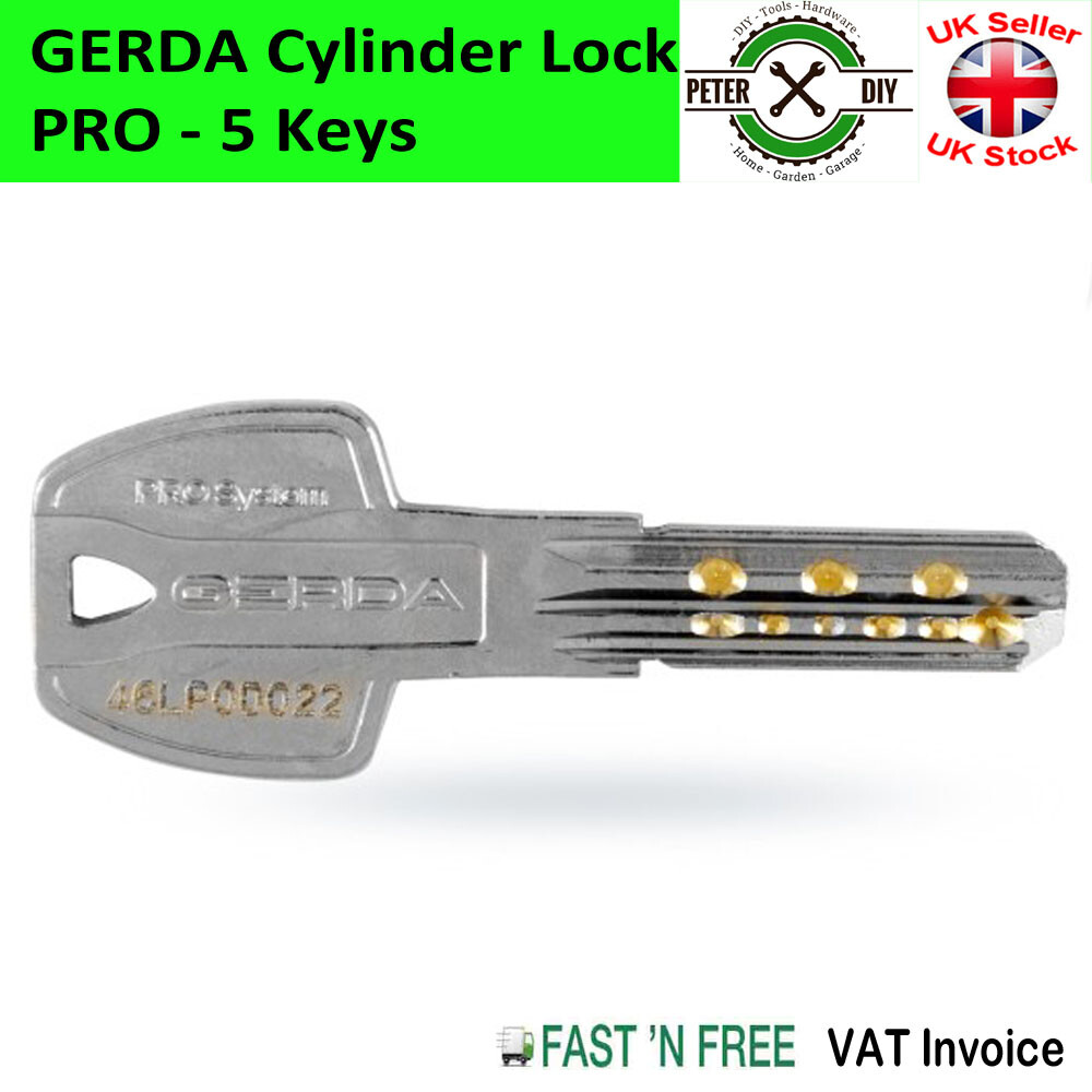 GERDA High Quality Euro Profile Cylinder Door Lock Barrel 5Keys-PRO X ...