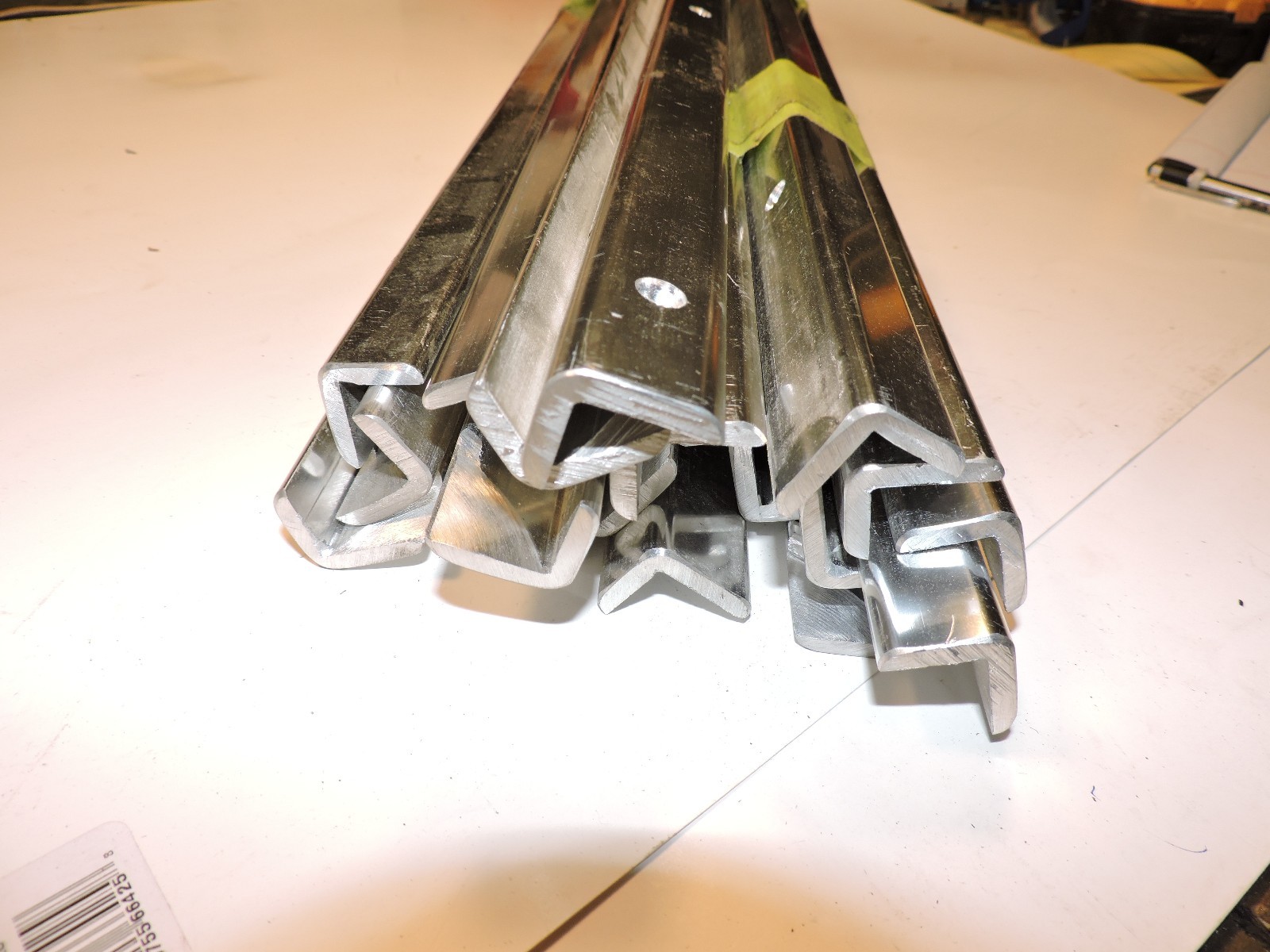 NEW (19) C-Tech aluminum corner trim pieces thick 20" long cabinet tool ...