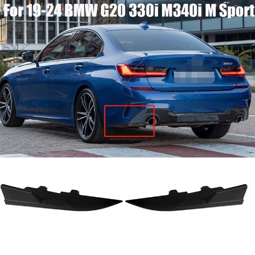 Gloss Black Rear Bumper Winglet Extension For 2019-24 BMW G20 330i ...