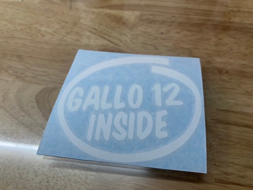 Gallo 12 Inside vinyl sticker decal car truck window laptop fast pizza ...