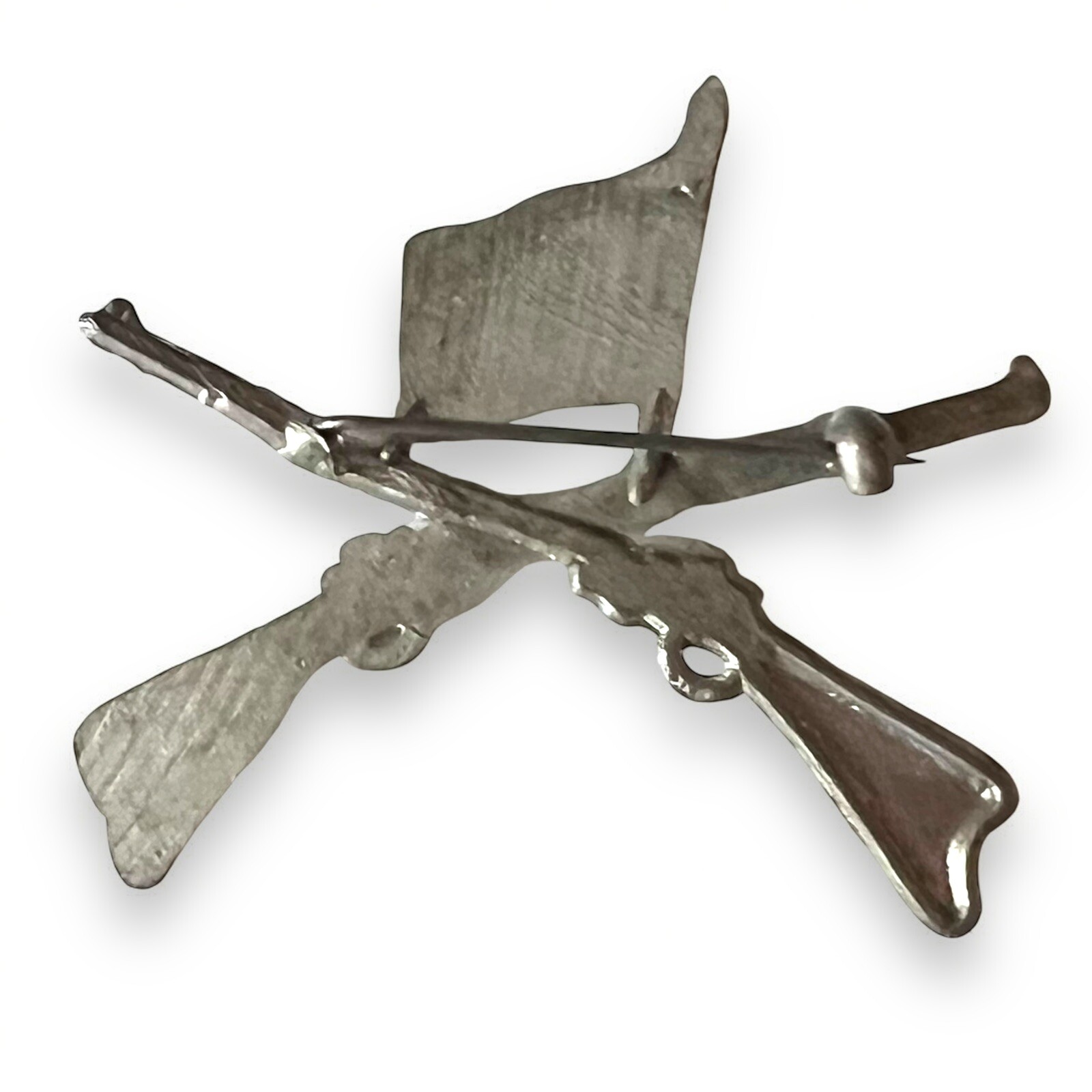 American Flag Crossed Rifles Pin Patriotic Military Themed Brooch ...