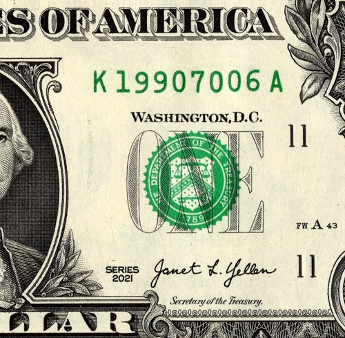 July 6 1990 Birthday note Fancy Serial Number One Dollar Bill | eBay