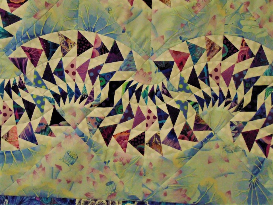 A Modified Wedding Cake Pattern Lap/Bed Quilt Top By Carl Hentsch-( 60 ...