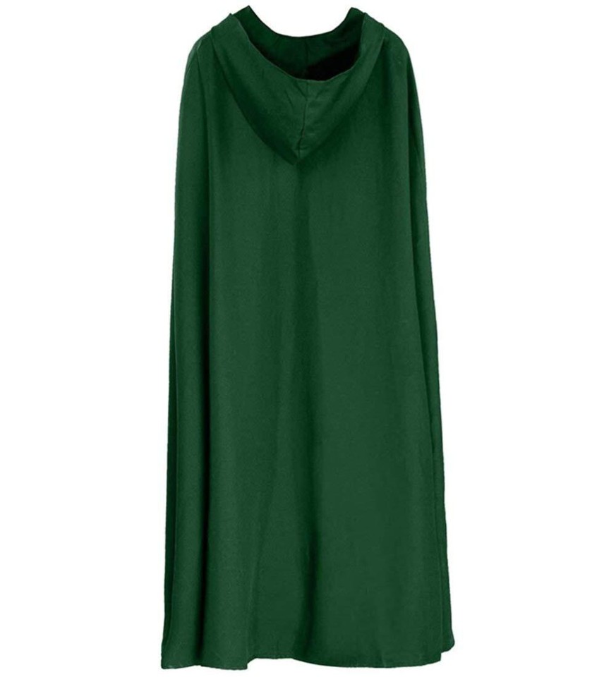 Men Women Long Black Cloaks with Hood Devil Witch Wizard Cloak Adult ...