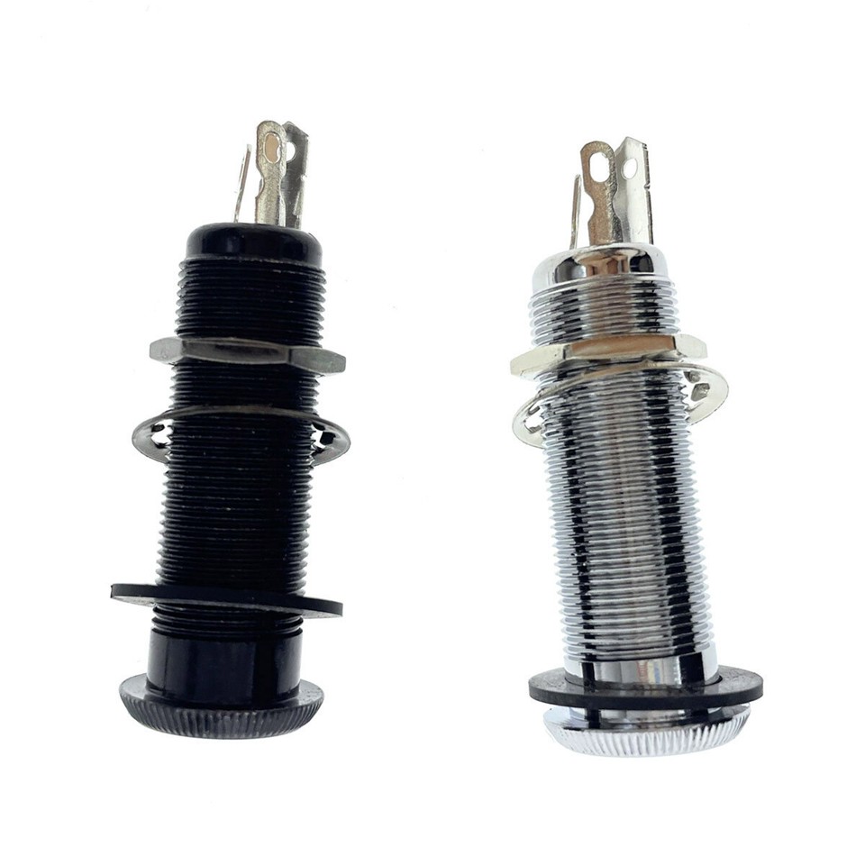1/4"Mono Guitar Bass Barrel Jack Socket Cylinder Input Output Jack 3 ...