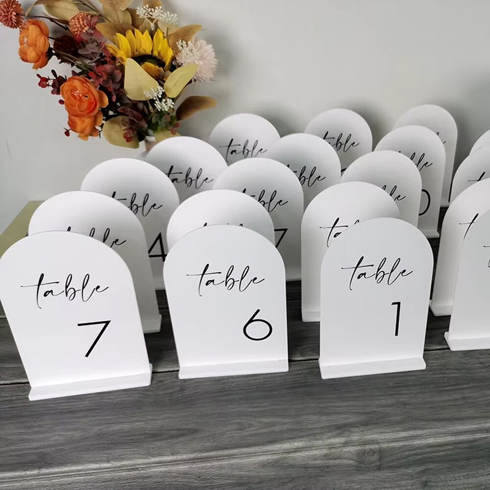 Wedding Table Numbers with Stands Party Table Numbers Wedding Reception ...