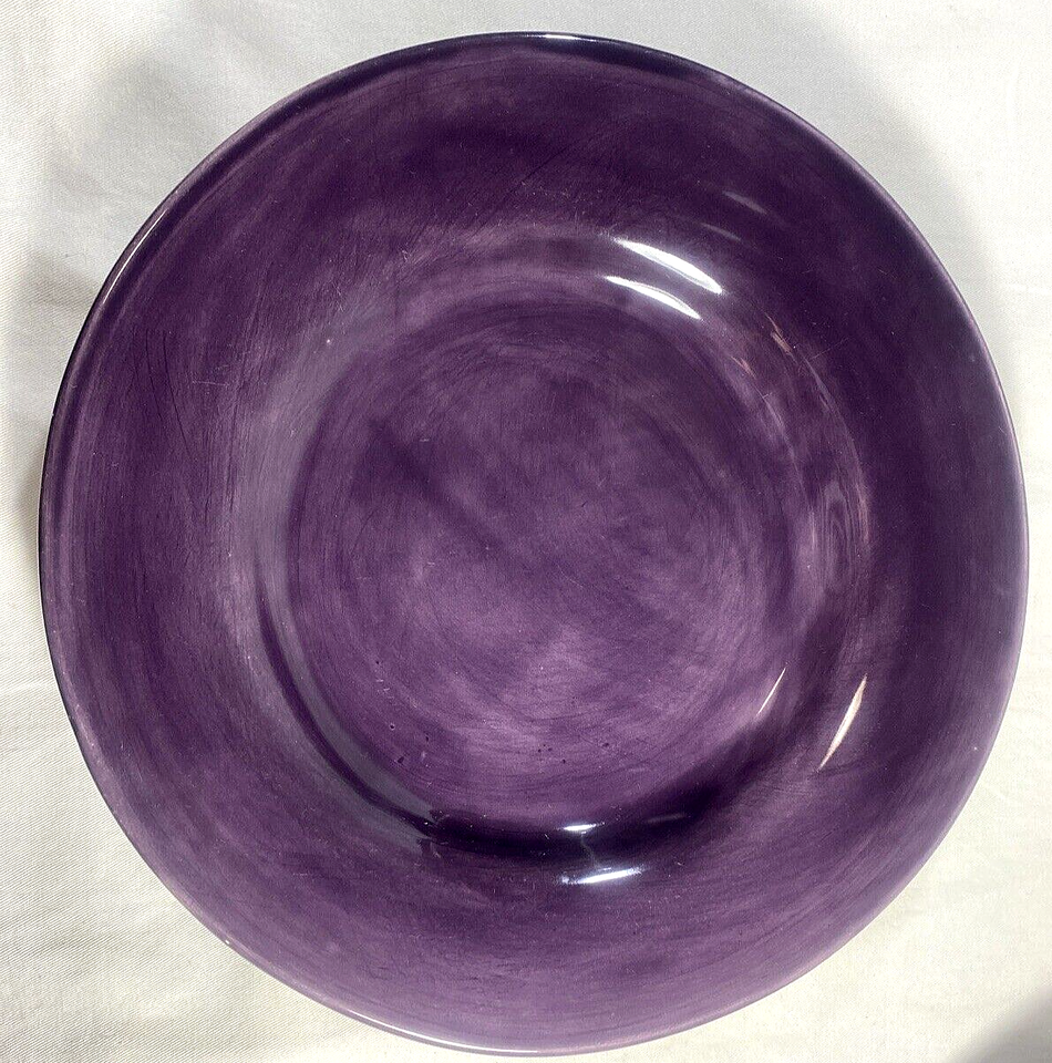 Set Of 3 Pottery Barn Sausalito Purple 12" Plates/Chargers Ceramic ...