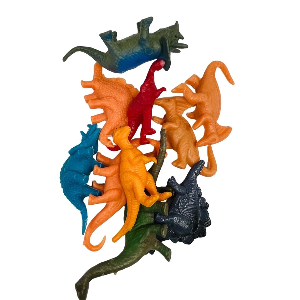Assorted Dinosaur Toys Set Of 10 - Plastic Mini Figures - Educational ...