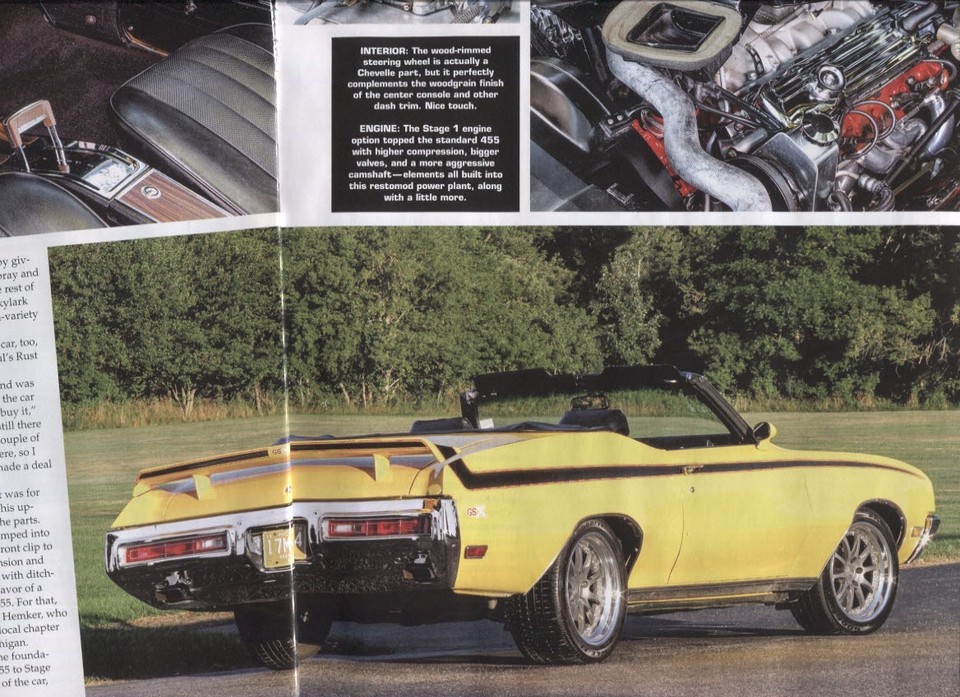 1970 BUICK GSX CONVERTIBLE 7 pg Color Article | eBay