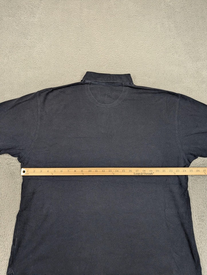 Vintage Chaps Ralph Lauren Polo Shirt Mens Large Gray Embroidered Crest ...