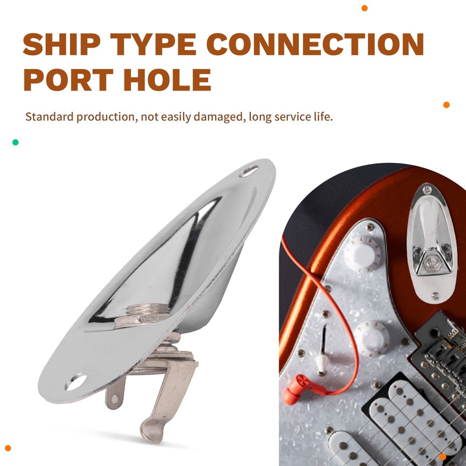 1 Stück Boot Gitarre Buchse 1/4 Input Output Buchse Plate Steckdosen ...