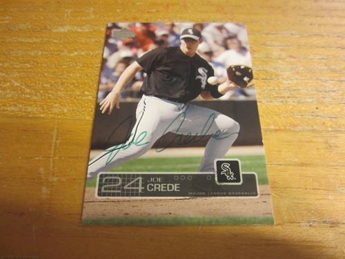 Joe Crede Autographed Signed 2003 Upper Deck #363 Card MLB Chicago ...