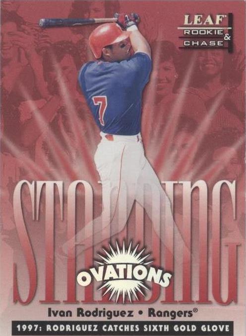 1998 Leaf Rookies & Stars - Standing Ovations Ivan Rodriguez #10 Rookie ...