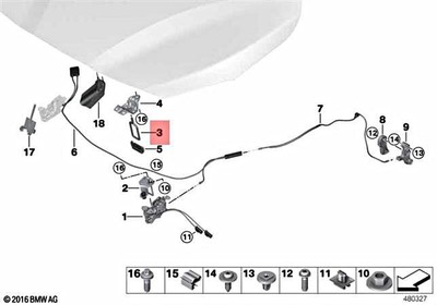 Genuine BMW ZINORO X1 F48 F49 M13 X1 16d 18d 18dX 18i Catch Bracket ...