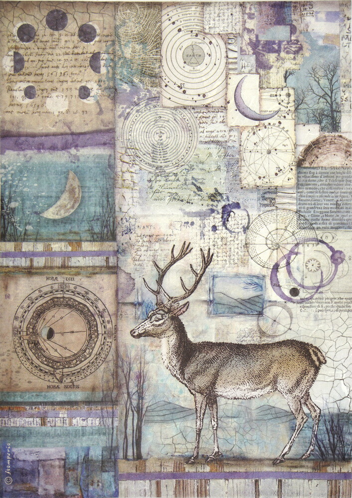 Rice Paper for Decoupage Scrapbook Craft Sheet Cosmos Deer | eBay