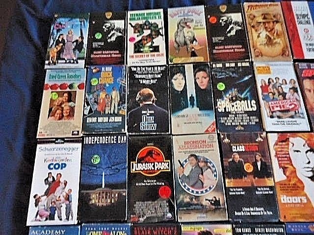 HUGE LOT OF 40 VHS TAPES ACTION ADVENTURE COMEDY DRAMA SCARY ROMANCE ...