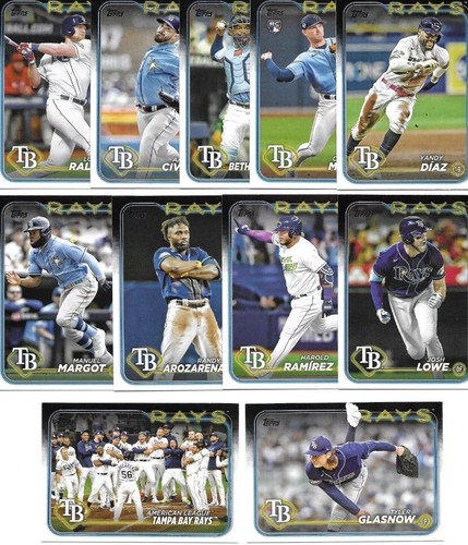 2024 Topps Tampa Bay Rays Team Set with 13 Cards including League ...