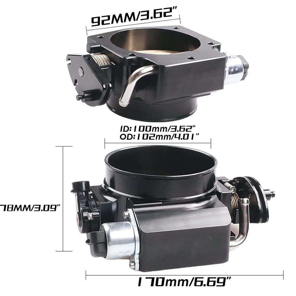 92MM LS Throttle Body with Position Sensors TPS IAC & Throttle Gas ...