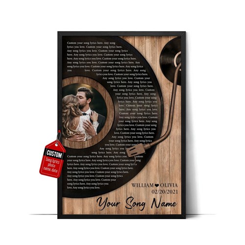 Vinyl Record Custom Song Lyrics Wedding Anniversary Gift Our First ...