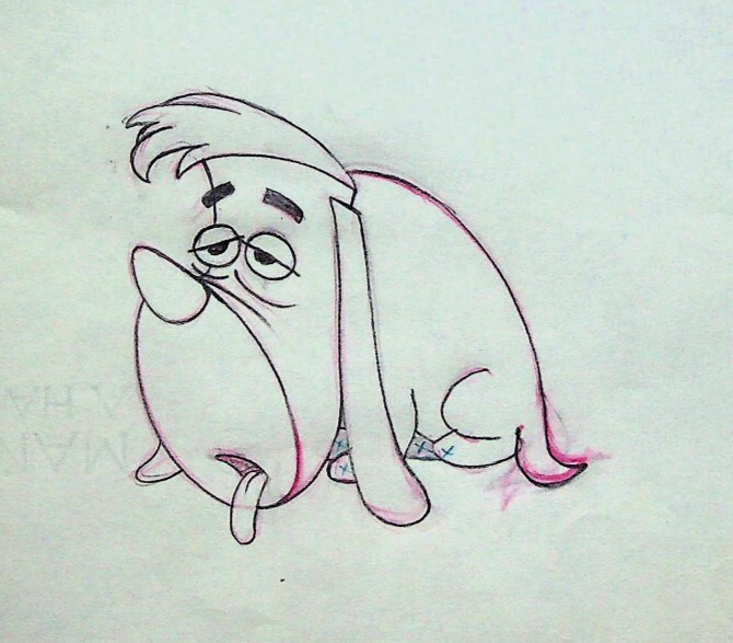 Dixieland Droopy 1954 Hand-Drawn DROOPY Production Pencil MGM Cartoons ...