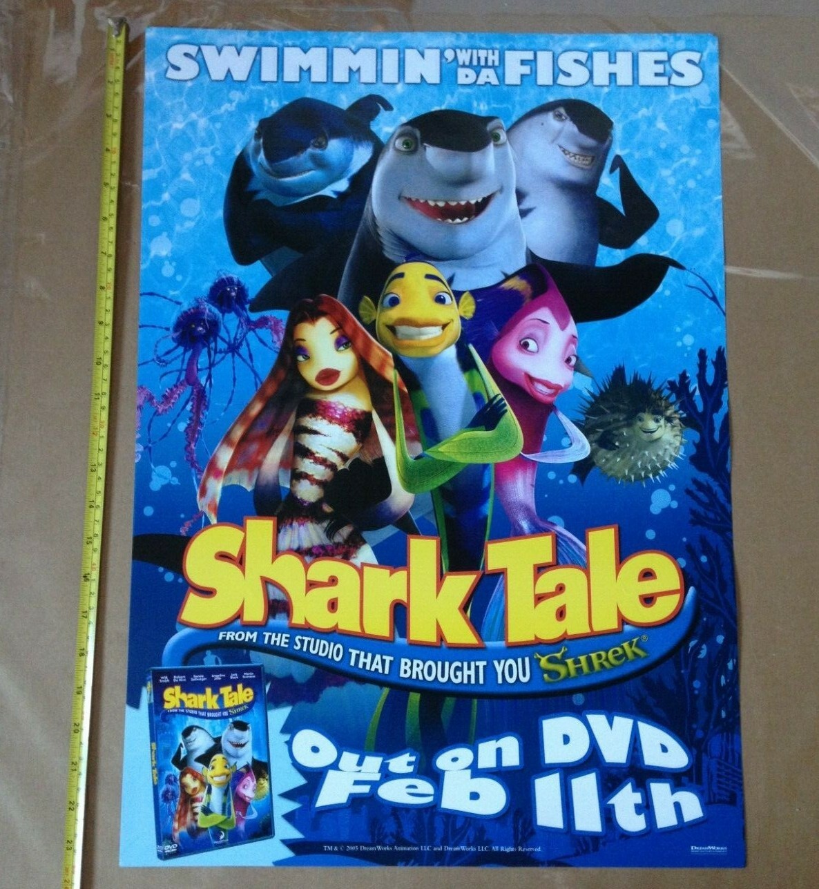 SHARK TALE Will Smith ORIGINAL POSTER Video Shop DVD VHS | eBay