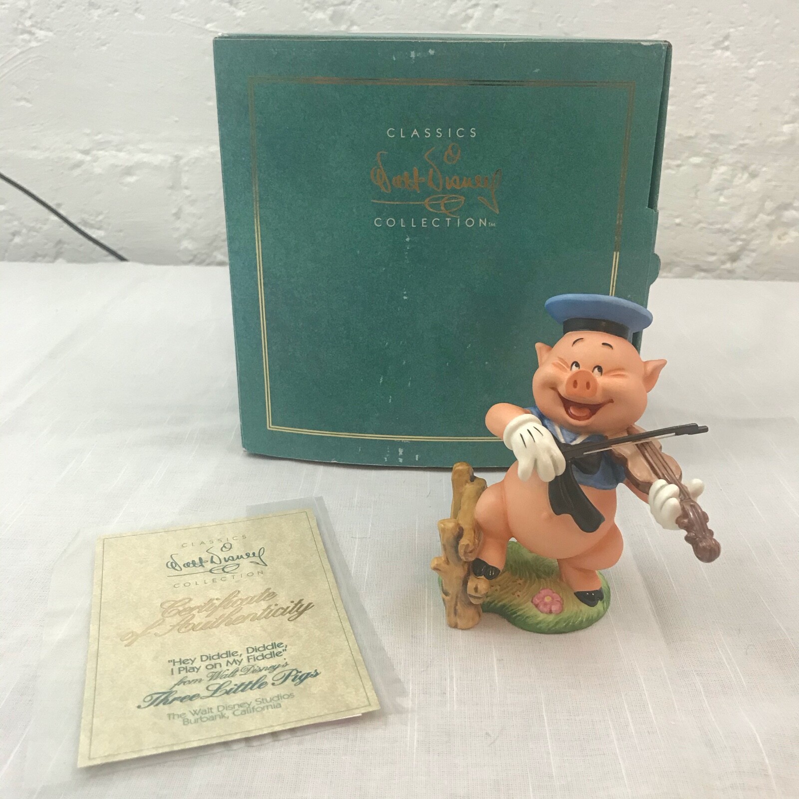 New WDCC The Three Little Pigs Fiddler Pig Hey Diddle Diddle I Play on ...