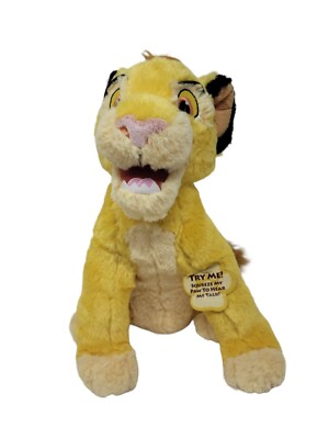 The Lion King Disney Simba Roaring & Talking 13 " plush stuffed animal ...