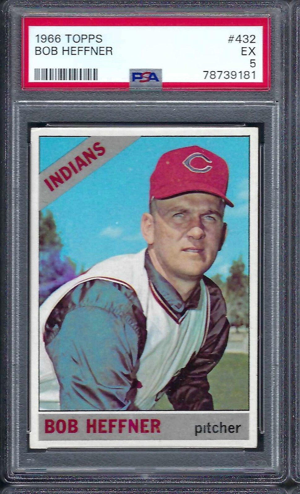 1966 Topps # 432 Bob Heffner Indians Purple Tree Variation EX PSA 5 | eBay