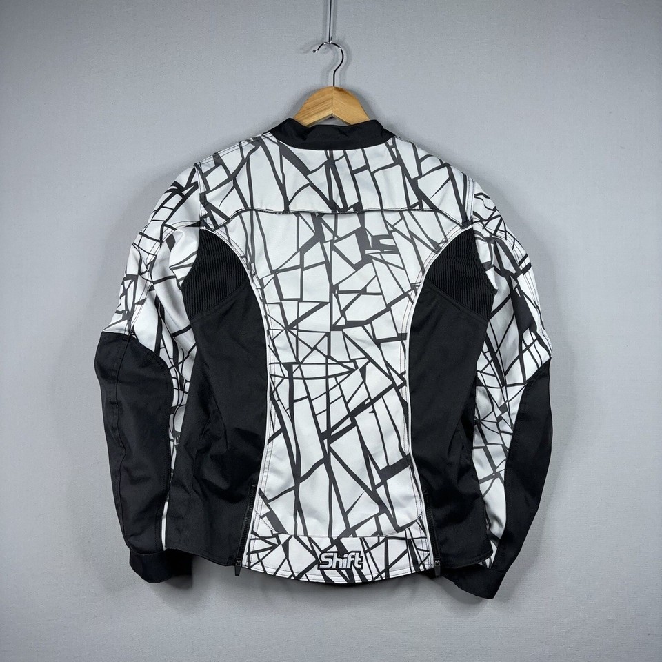 SHIFT Motorcycle Jacket - White Black - Full Zip - Unpadded - Womens ...