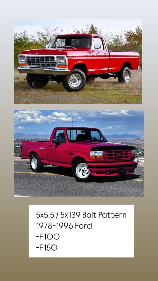 17x11 Tribal Classic Machine Finish Ford F100 F150 w/ Cap 5x139 / 5x5.5 ...