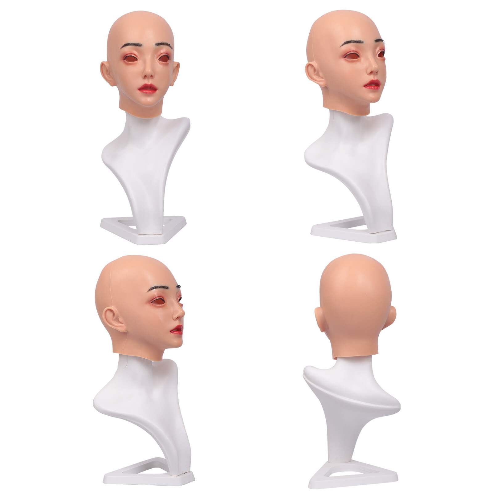 Realistic Silicone Mask Female Mask Headwear Crossdresser Transgender ...