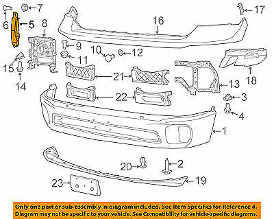 2013-2014 Ram 1500 Front Bumper Cover Bracket Left | 68196983AA | OE ...