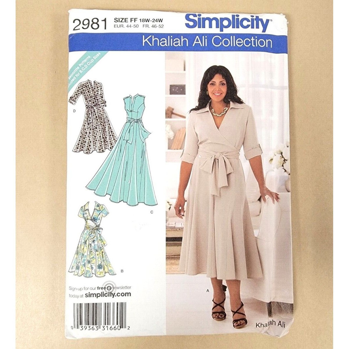 Khaliah Ali Patterns Simplicity Pattern 3697 Khaliah Ali Collection