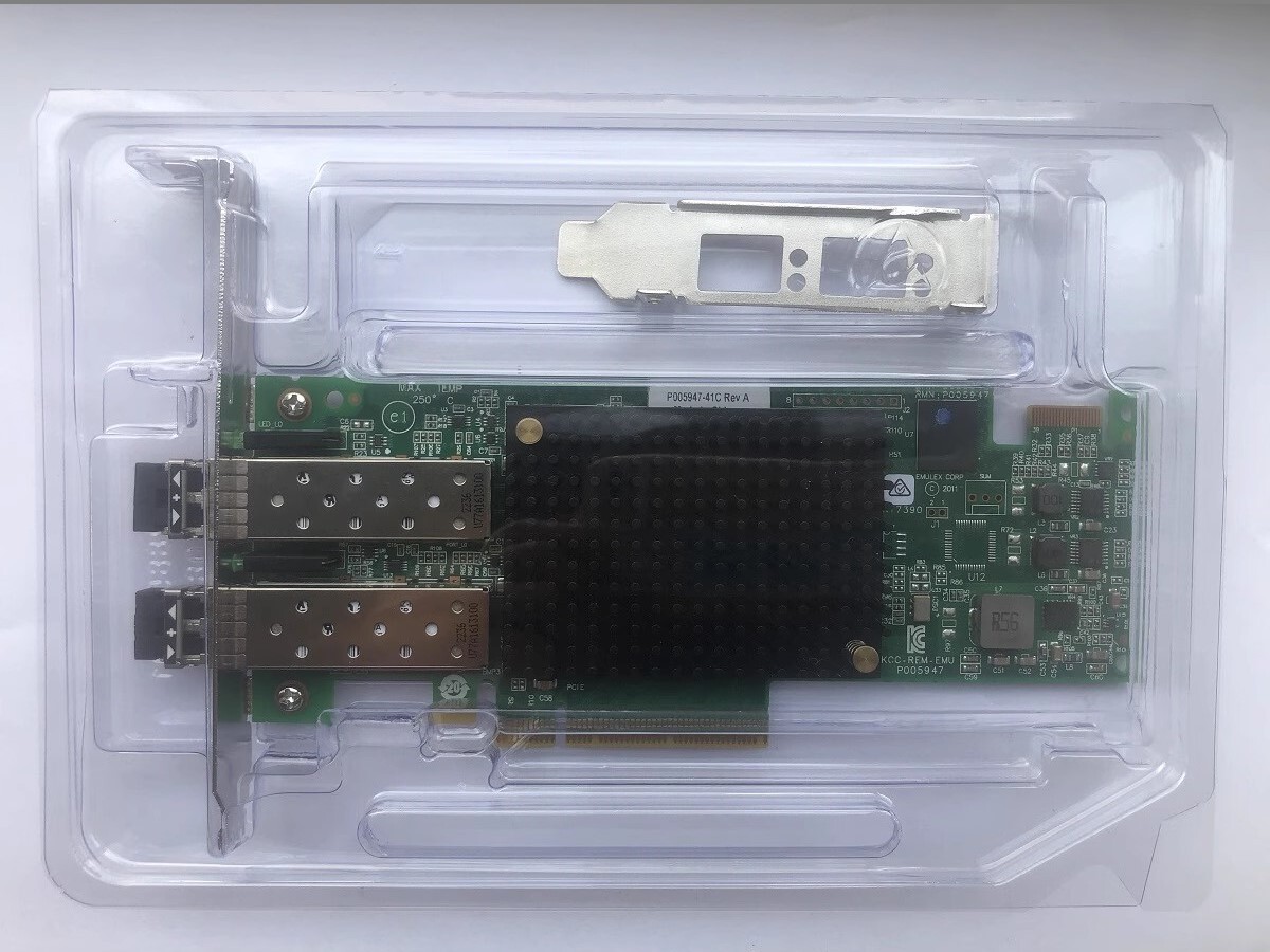 EMULEX LPE16002 16Gb Fiber Channel Dual Port HBA w/ 2x 16G SFP NETWORK ...