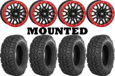 Kit 4 ITP UltraCross R-Spec 31x9.5-15 on HL23 Beadlock Matte Black Red ...