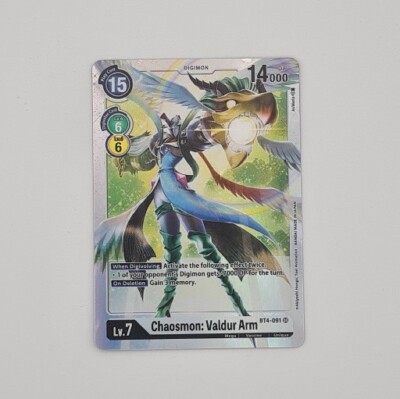 Digimon Chaosmon Valdur Arm Card Super Rare BT4-091 - Near Mint - Great ...